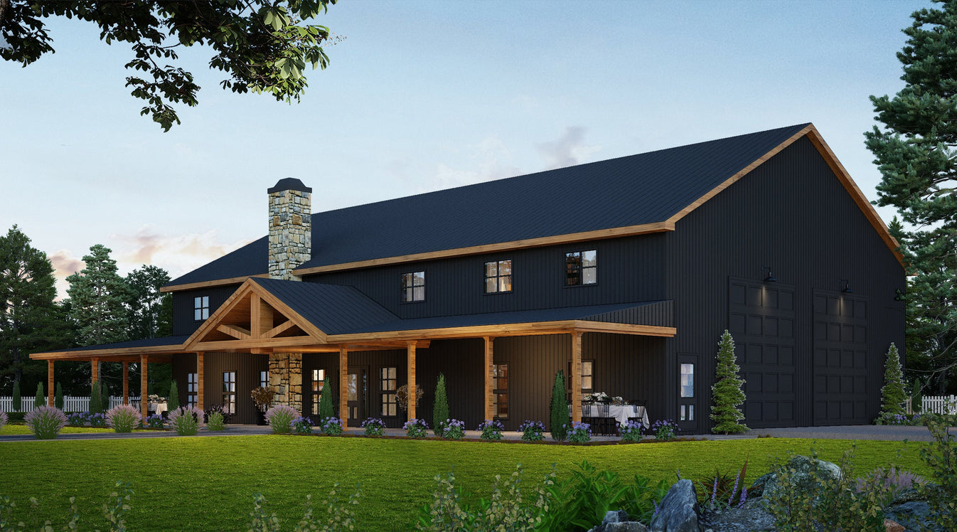The Blackwood Farmhouse Steel Barndo House Kit – House Kits, Home Kits ...